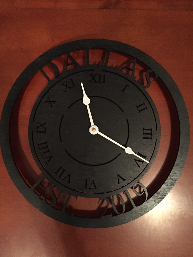 Personalized Family Name Clock-laser Cutout Clock-personalized | Etsy