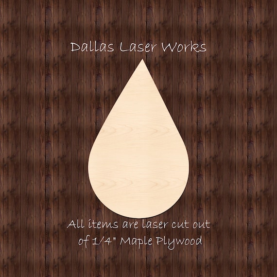 Rain Drop Cutout-Wooden Rain Drop Shape | Etsy