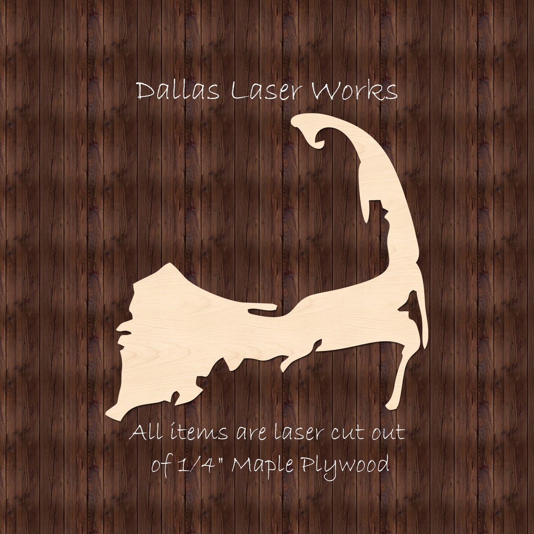 Cape Cod Shape-wooden Cape Cod Blank-laser Cut Cape Cod - Etsy