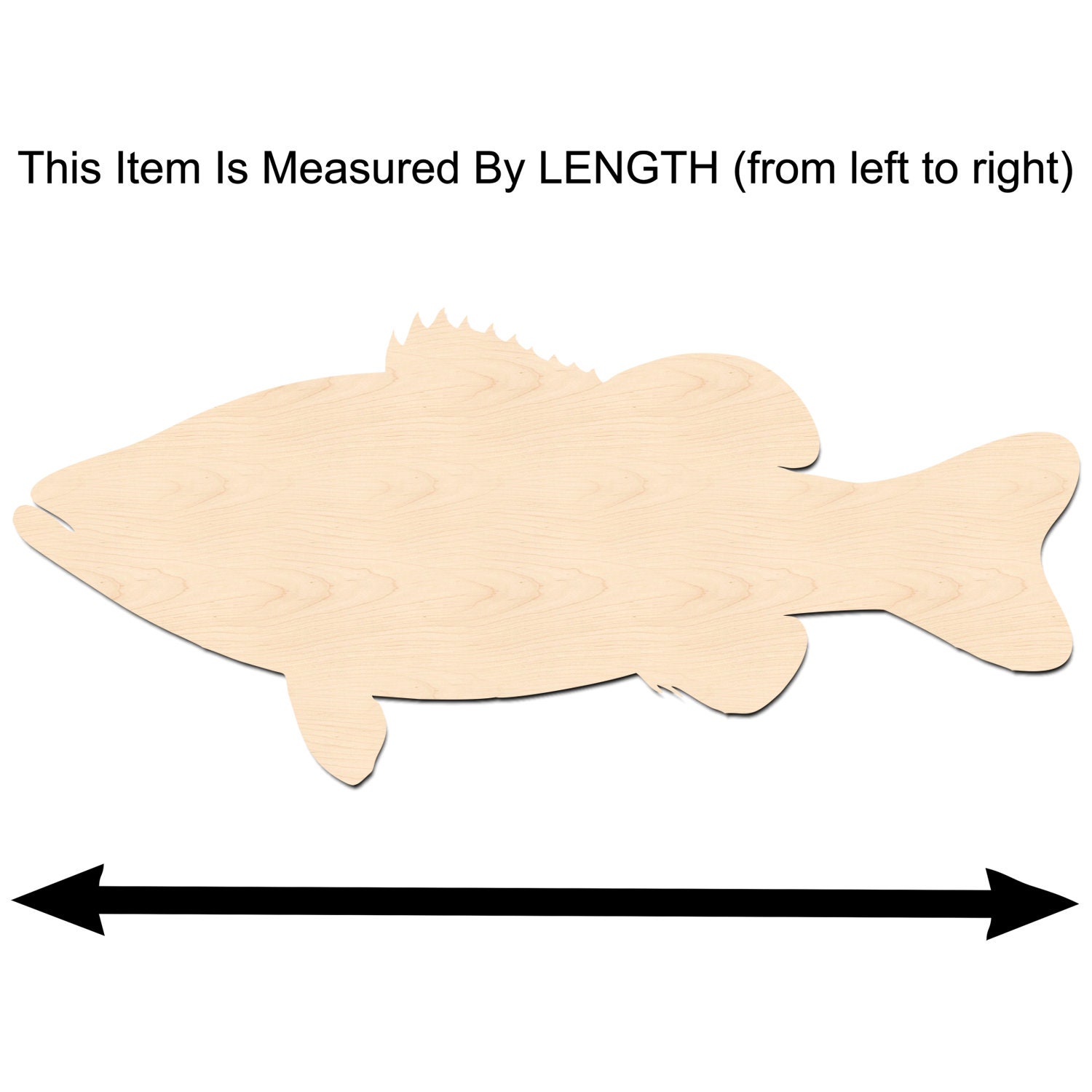 Largemouth Bass Cutout-laser Cut Wooden Largemouth Bass Blank ...