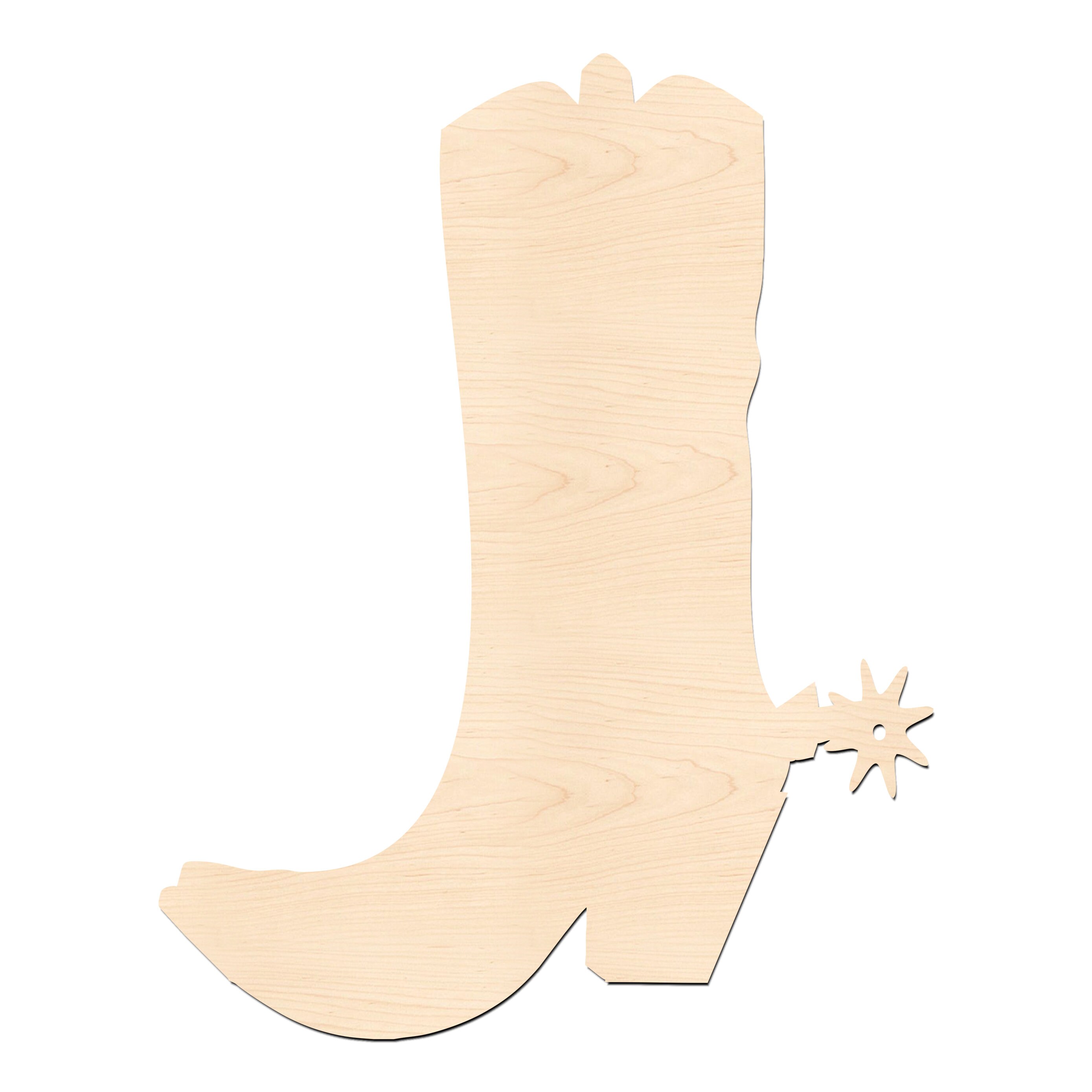 Cowboy Boot Shape-unfinished Boot Cutout - Etsy
