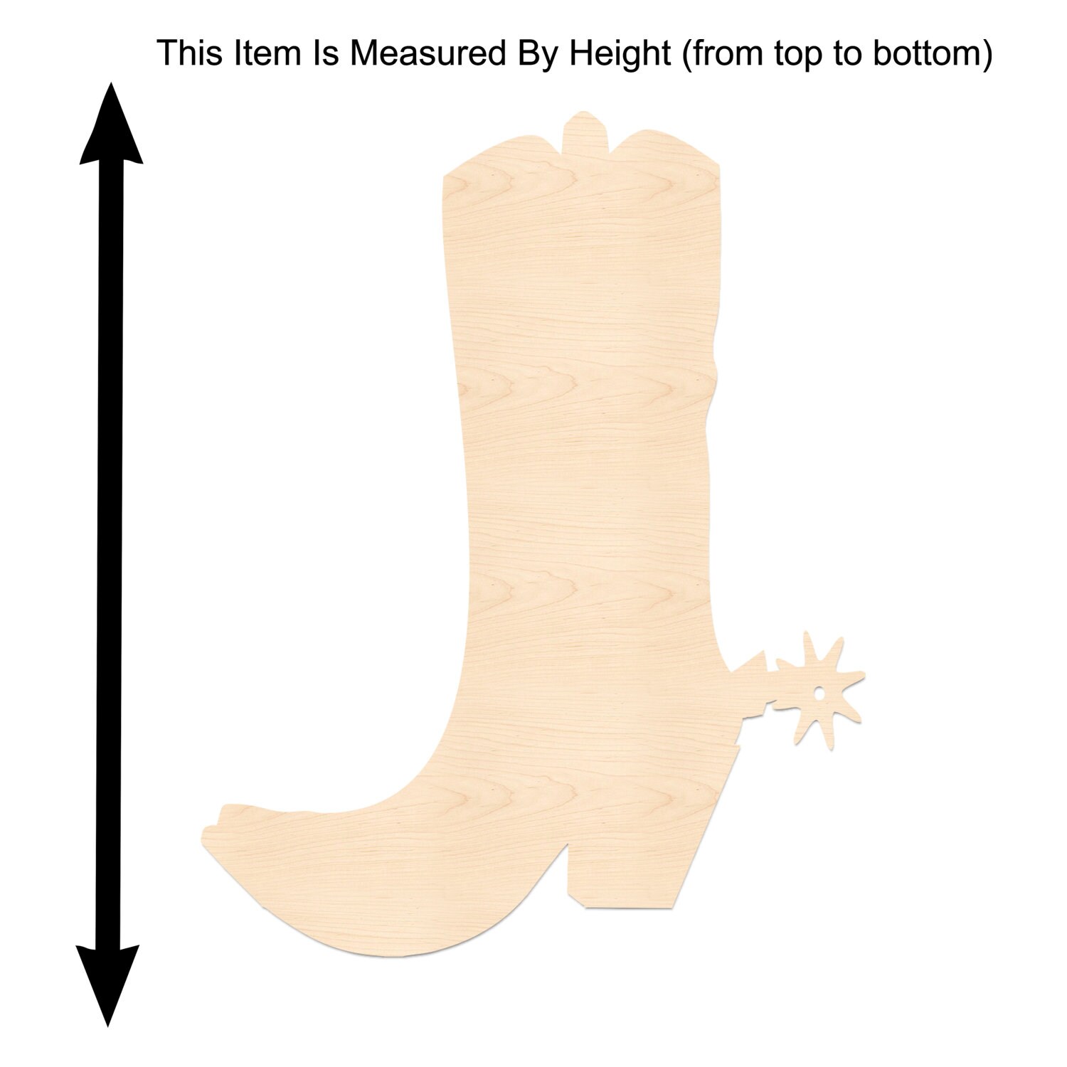 Cowboy Boot Shape-unfinished Boot Cutout - Etsy