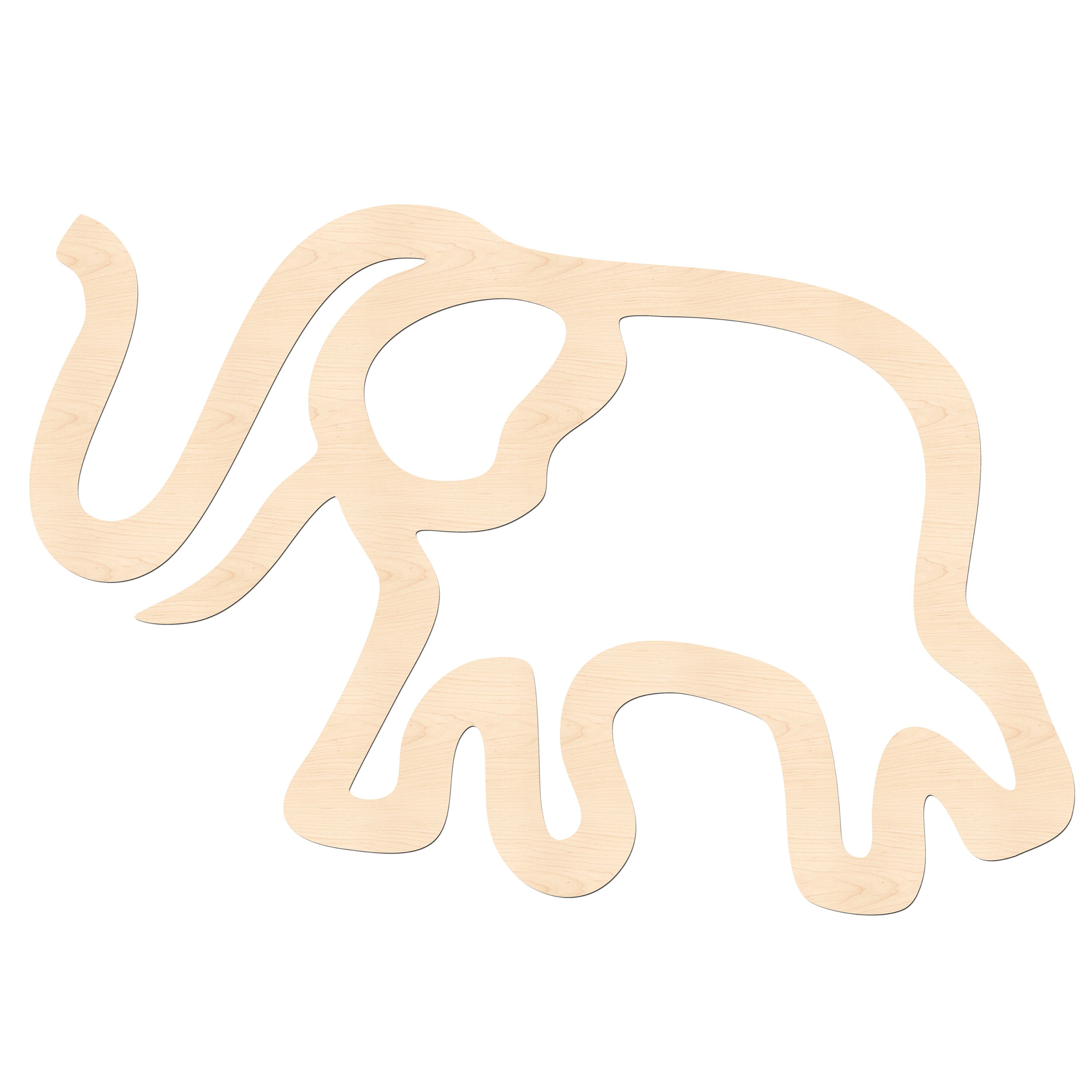 Elephant Shape-unfinished Wooden Elephant Cutout-christmas - Etsy