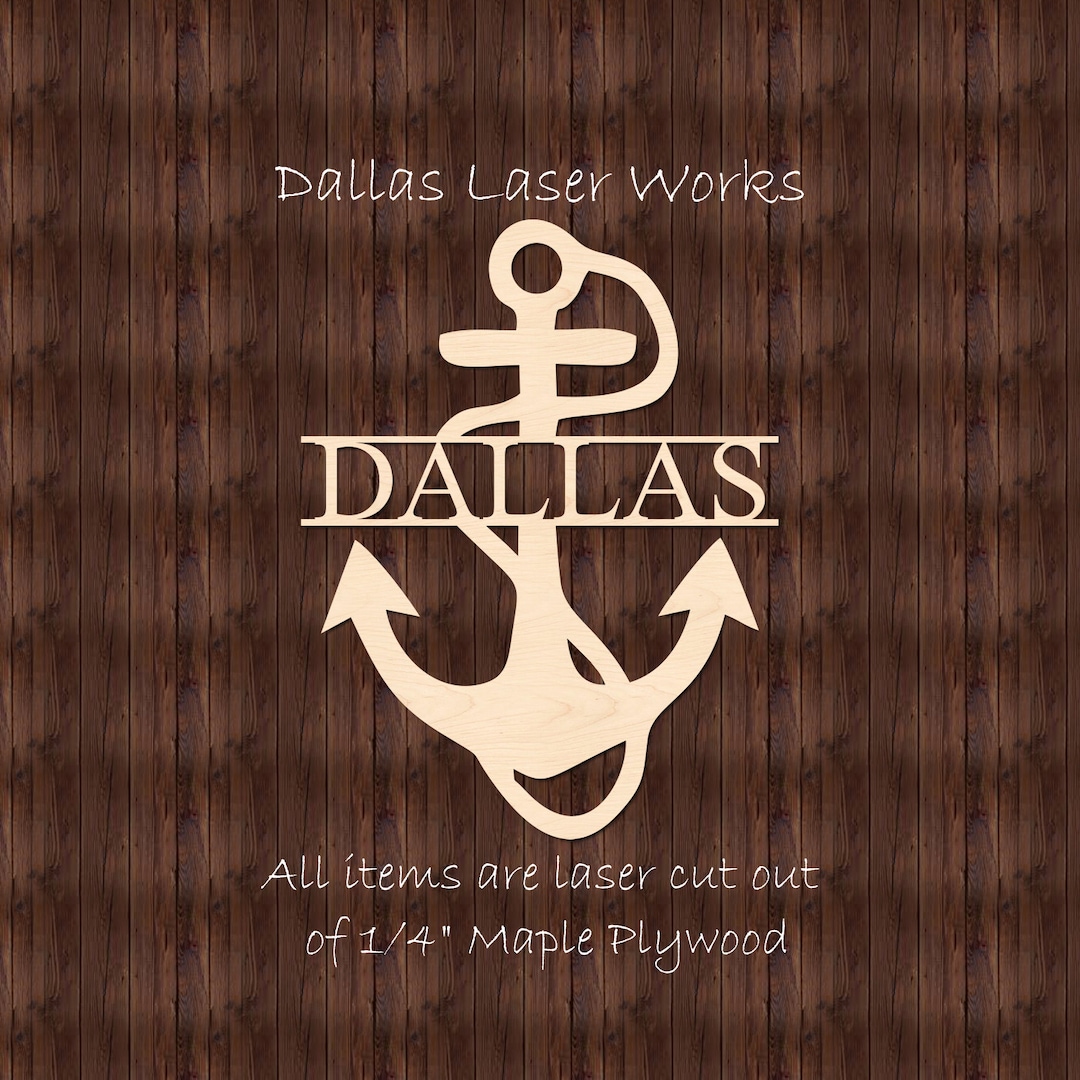 Anchor Monogram-wooden Name Anchor-nautical Anchor Sign - Etsy