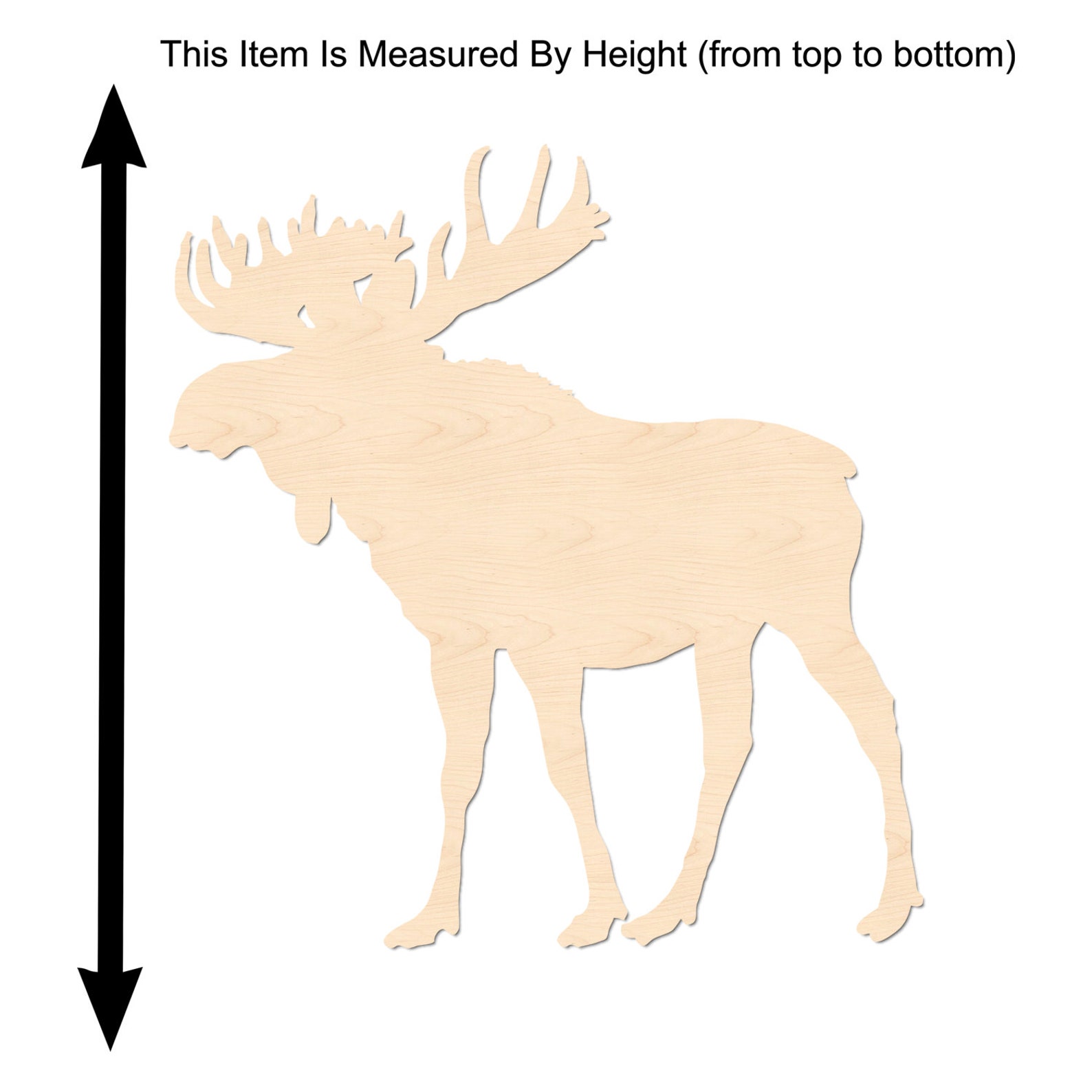 Wooden Moose Shape Unfinished Moose Shape Laser Cut Moose | Etsy