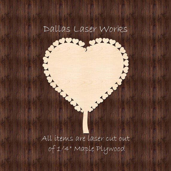 Heart Tree Cutout-Laser Cut Heart Shape-Unfinished Tree Heart | Etsy