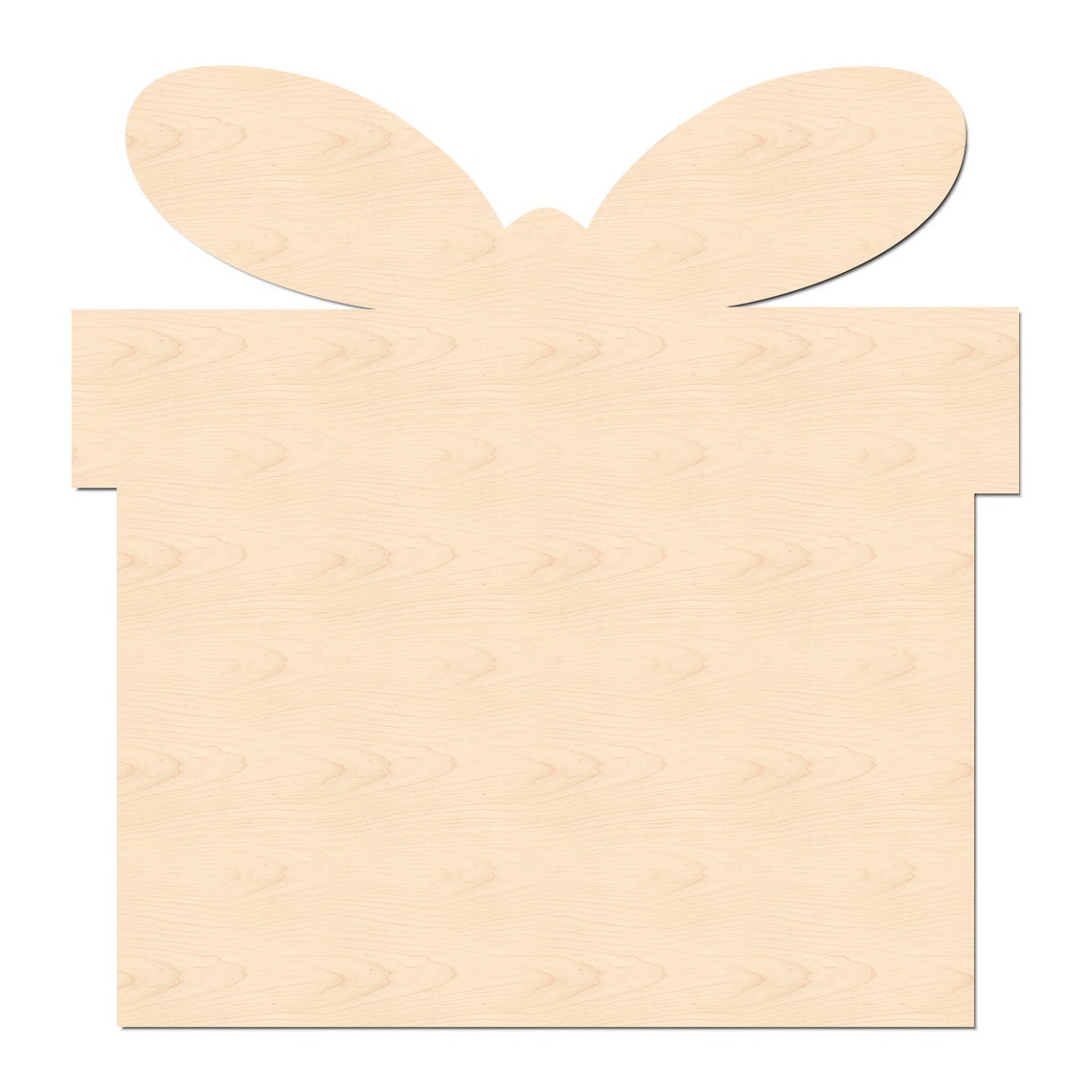 Present Cutout-christmas Present Shape-wooden Present Blank | Etsy