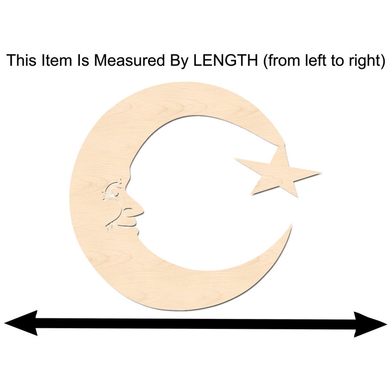 Moon-wooden Moon Face Shape-moon Cut Out - Etsy