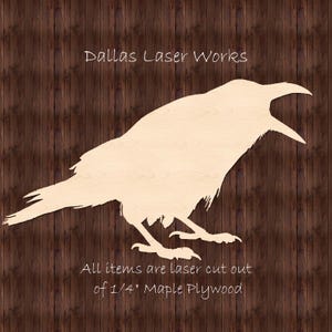 Wooden Raven Cutout- Unfinished Raven Blank - Etsy