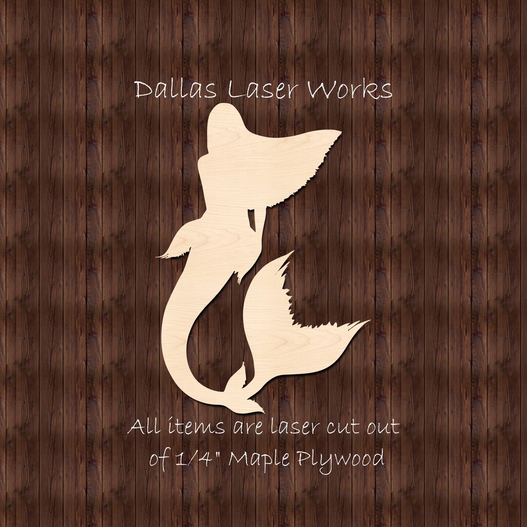Mermaid Shape-laser Cut Mermaid-wooden Mermaid Cutout - Etsy