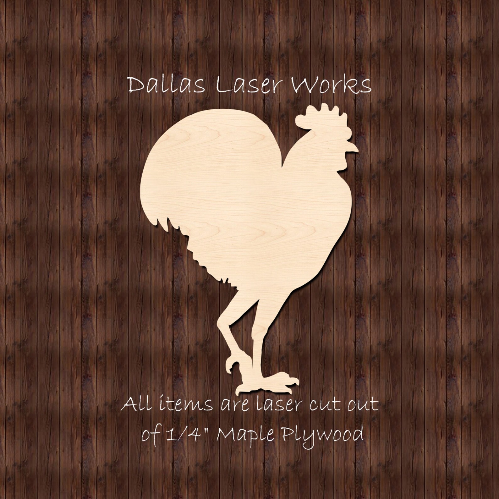 Maple Wood Rooster Cutout-rooster Shape-wooden Rooster Cutout - Etsy