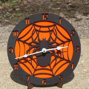 Halloween Spider Clock-laser Cut Clock - Etsy