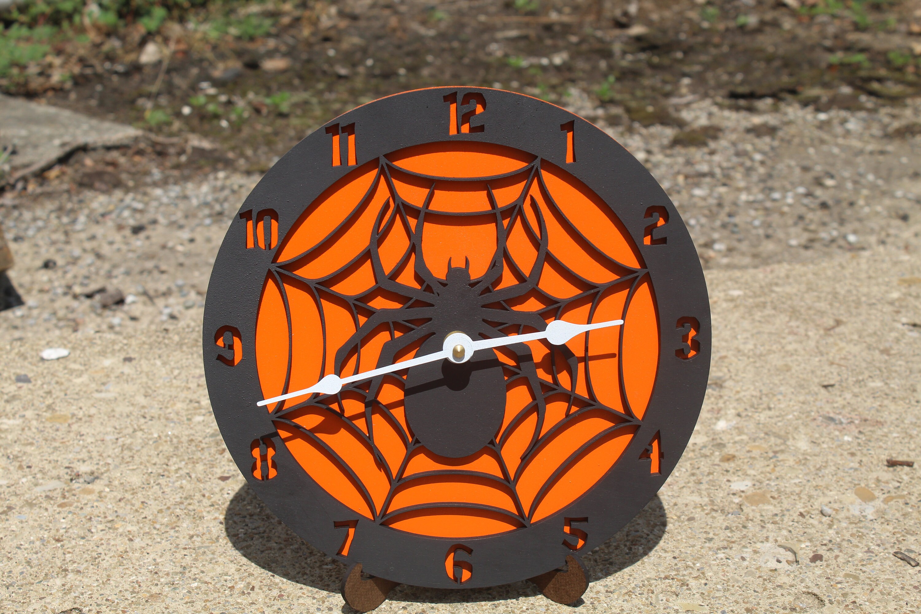 Halloween Spider Clock-laser Cut Clock - Etsy