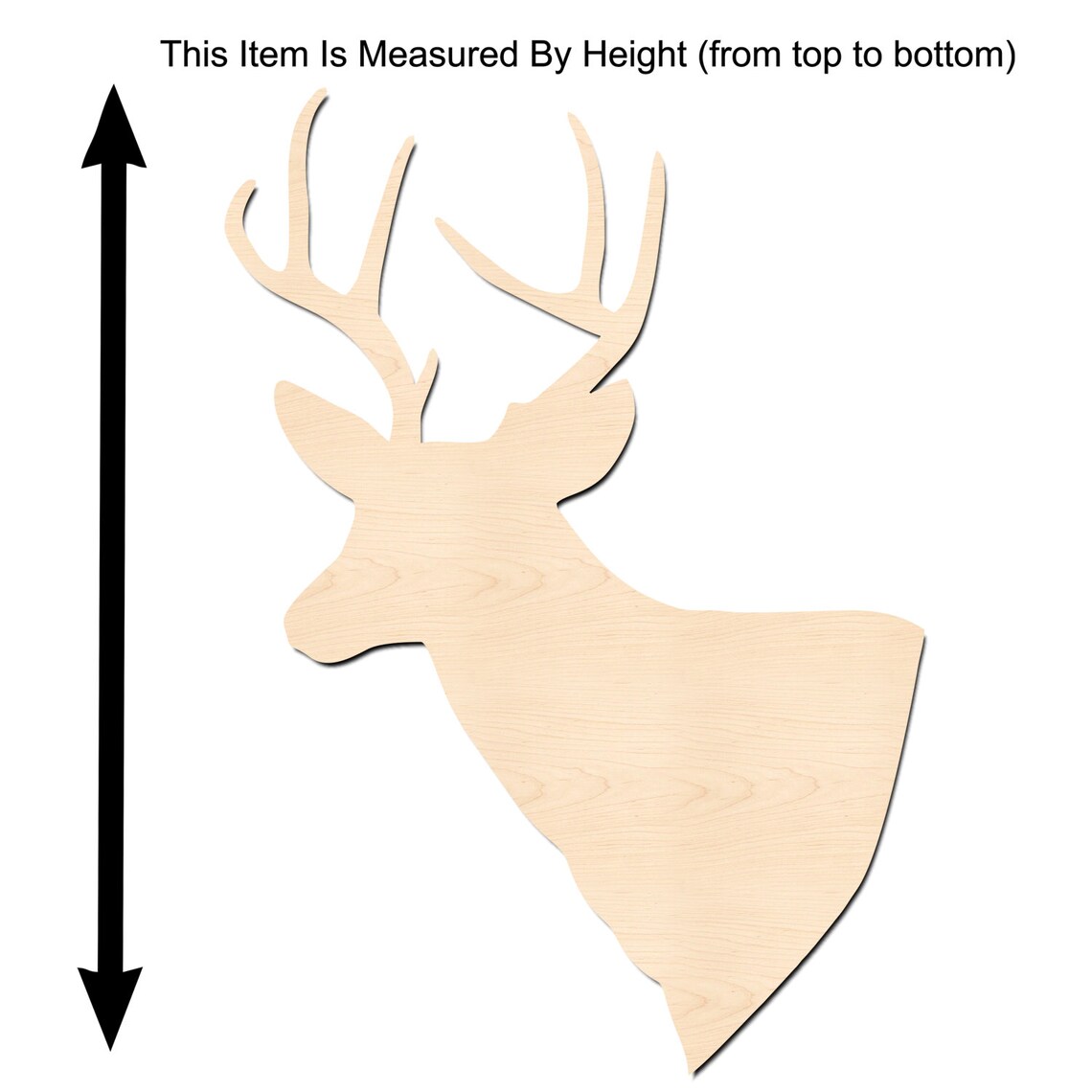 Wooden Laser Cut Deer Head-deer Head Cutout-deer Head Shape - Etsy
