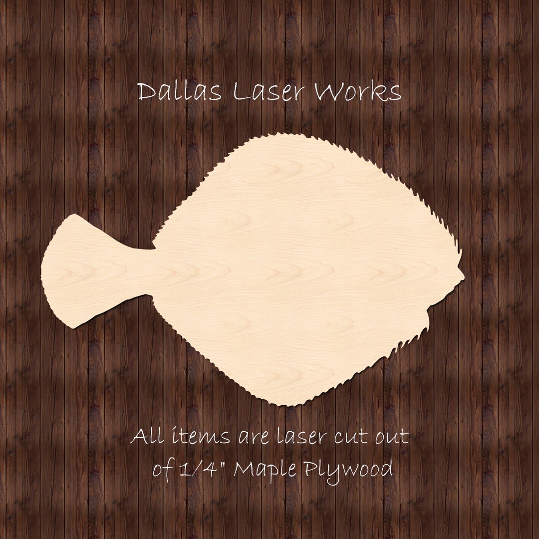 Flounder Shape-laser Cut Flounder Cutout - Etsy