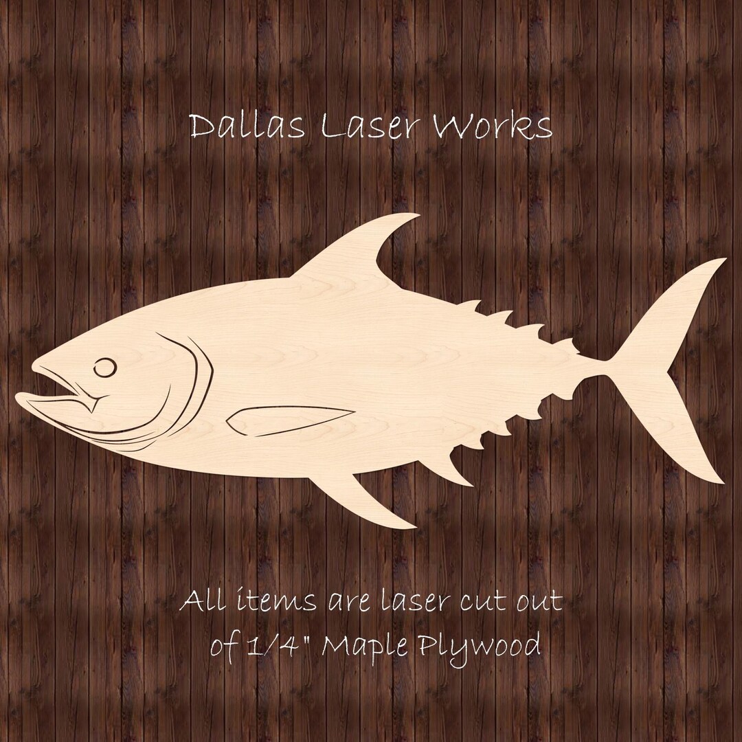 Wooden Tuna Shape- Laser Cut Tuna - Etsy