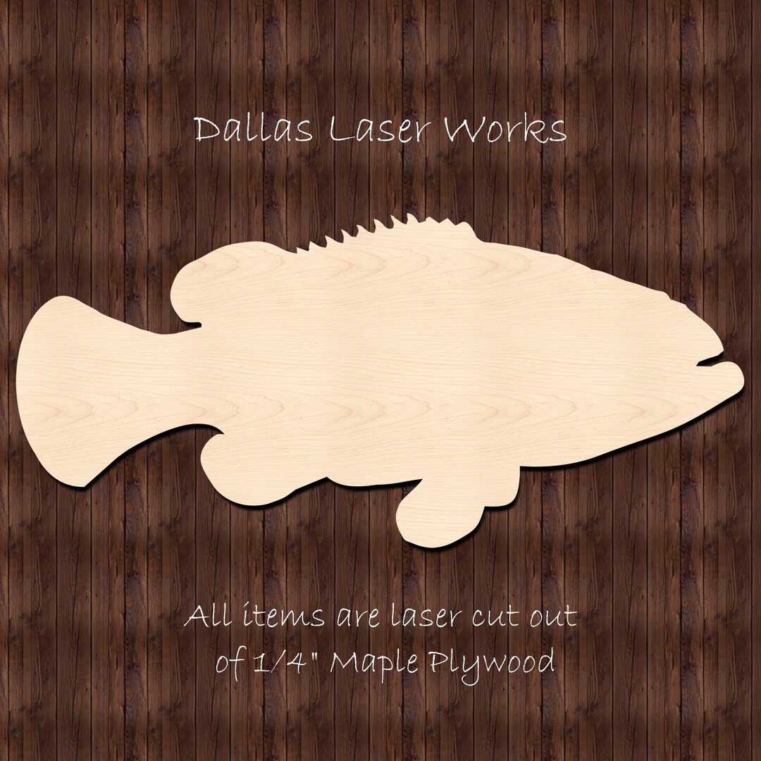 Goliath Grouper Shape-laser Cut Wooden Fish - Etsy