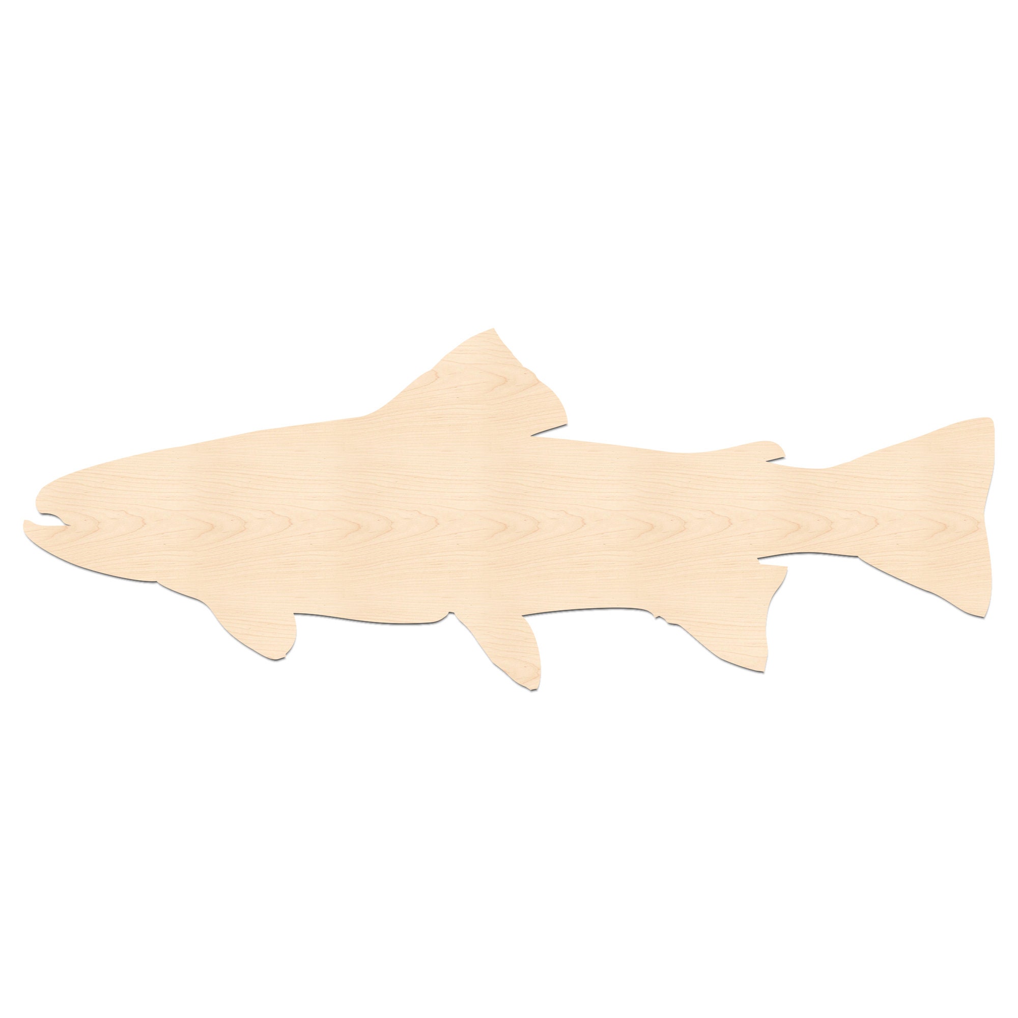 Trout Fish Shape-Wooden Trout Cutout-Laser Cut Trout | Etsy