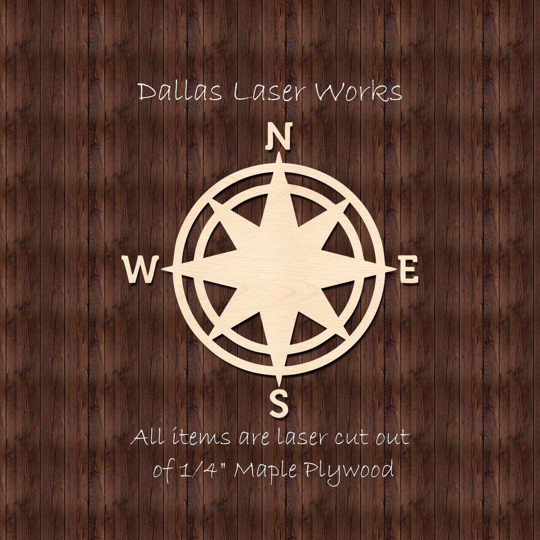 Compass Shape-compass Cutout-laser Cut Compass - Etsy
