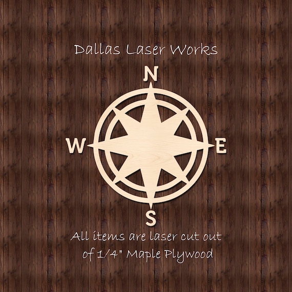 Compass Shape-compass Cutout-laser Cut Compass | Etsy