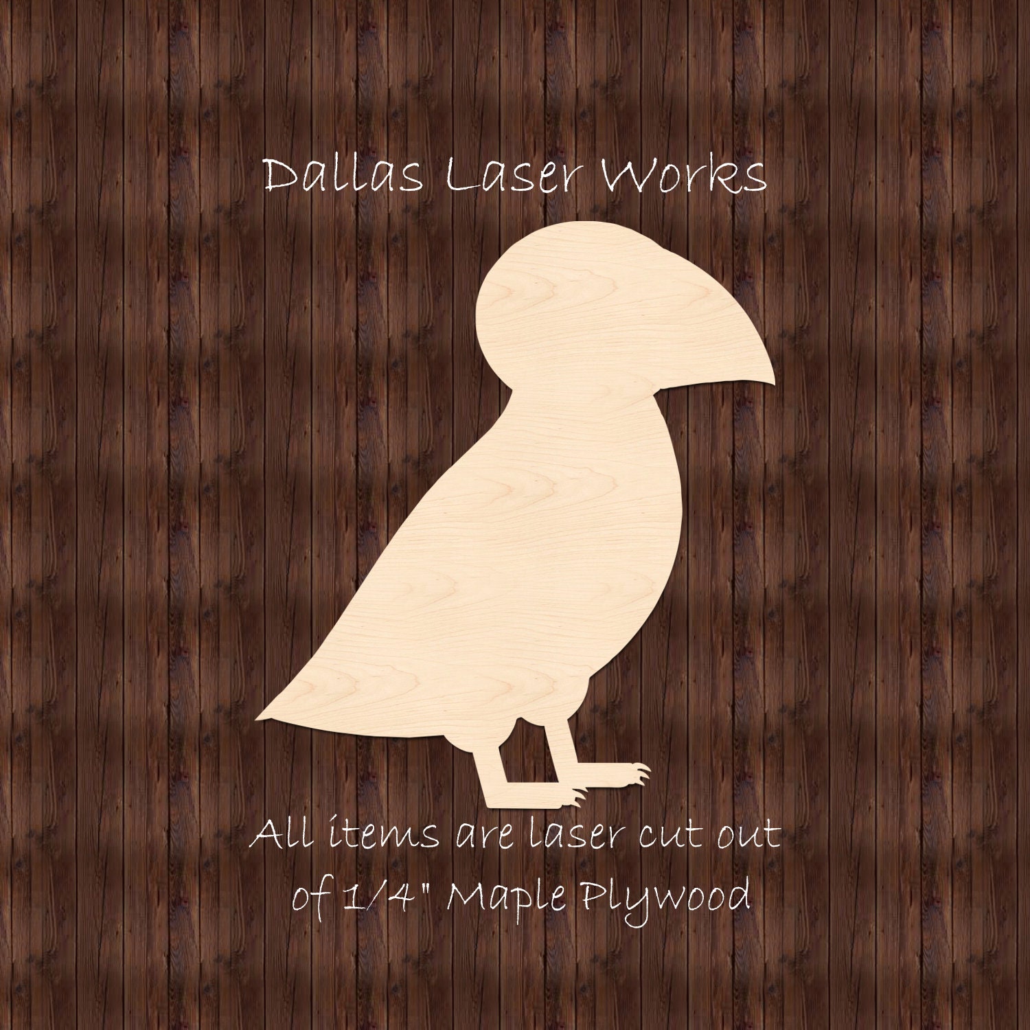 Puffin-Laser Cutout Puffin-Maple Wood Puffin Shape | Etsy