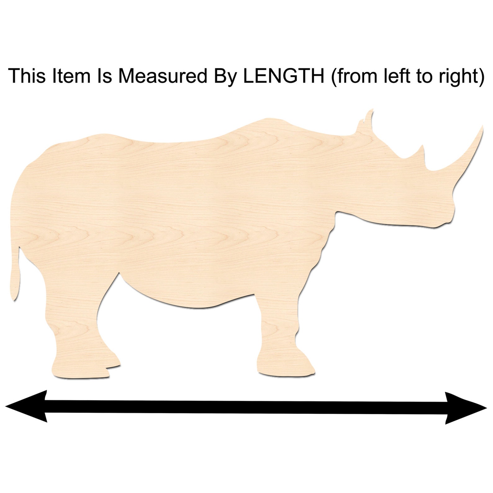 Wooden Rhino Cutout-rhino Shape-laser Cut Rhino-animal Shapes - Etsy