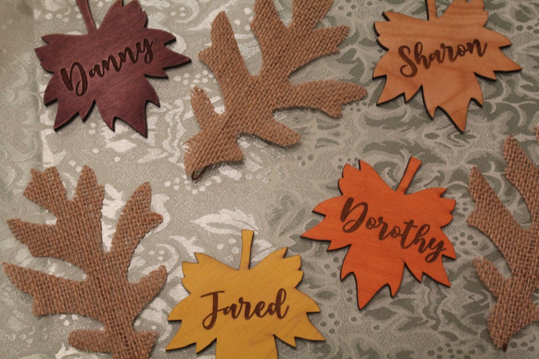 Thanksgiving Place Cards-maple Leaf Place Holders - Etsy