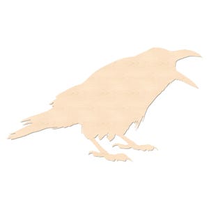 Wooden Raven Cutout- Unfinished Raven Blank - Etsy