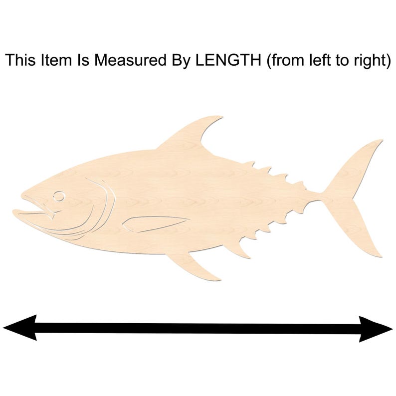 Wooden Tuna Shape- Laser Cut Tuna - Etsy