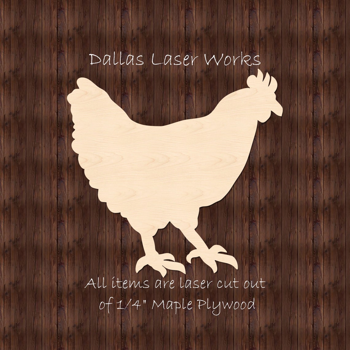 Wooden Chicken Cutout-laser Cut Chicken Shape-farm Animal - Etsy