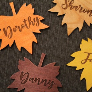 Thanksgiving Place Cards-maple Leaf Place Holders - Etsy