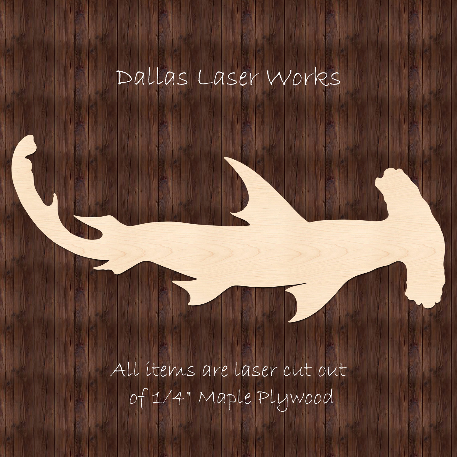 Hammerhead Shark Shape-Wooden Hammerhead Shark Cutout | Etsy