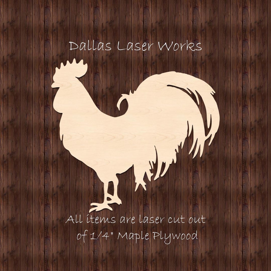 Unfinished Rooster Blank-laser Cut Wooden Rooster Cutout - Etsy