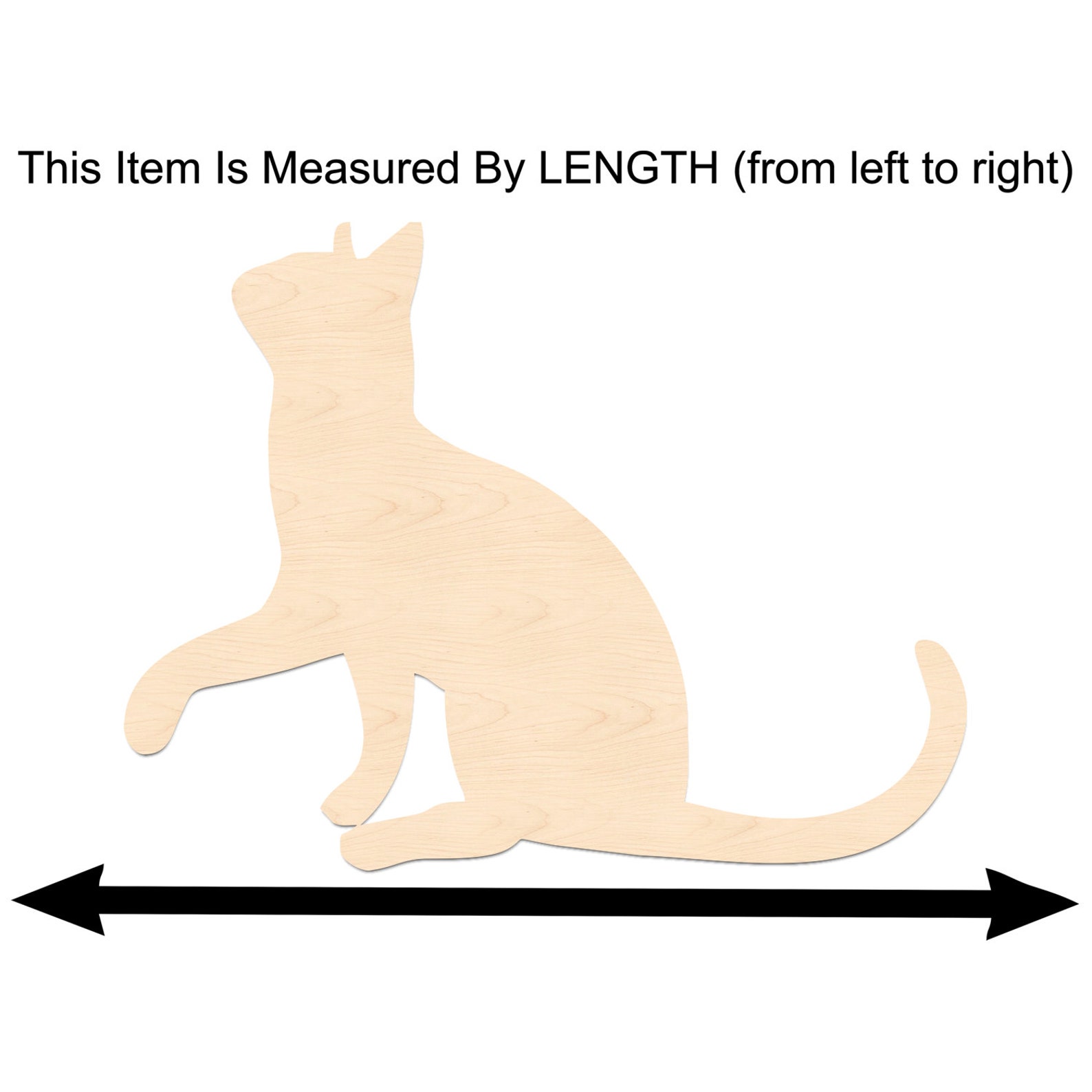 Cat Shape Cutout-laser Cut Wooden Cat Shape-wood Cat Cutout | Etsy