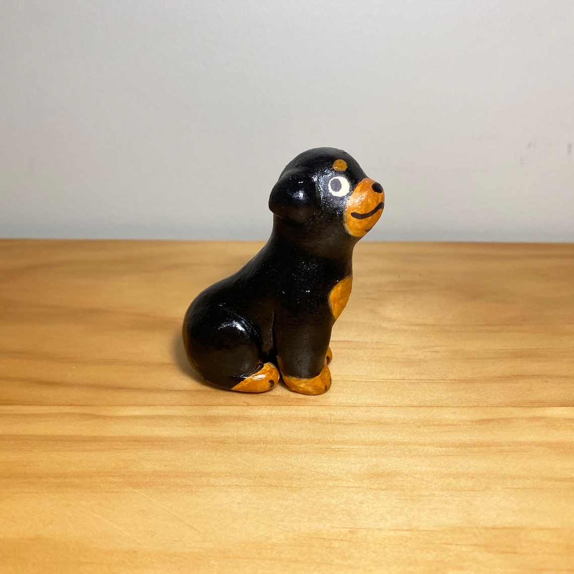 Clay Rottweiler Figurine - Etsy