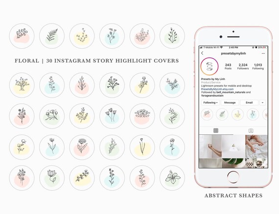 Floral Plants Instagram Story Highlight Icons Florist - Etsy UK