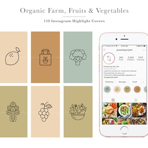110 Organic Farm Instagram Highlight Covers | Farmer's Market Highlight ...