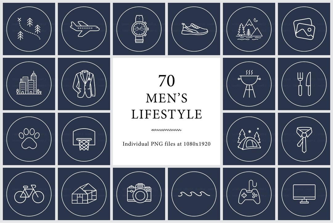70 Men's Lifestyle Instagram Cover Icons | Masculine Icons | Social ...