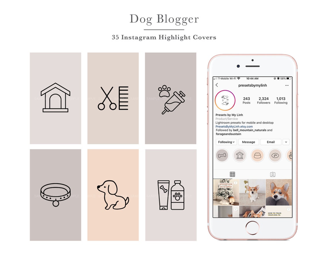 Dog Instagram Highlight Covers Dog Groomer Highlight Covers | Etsy