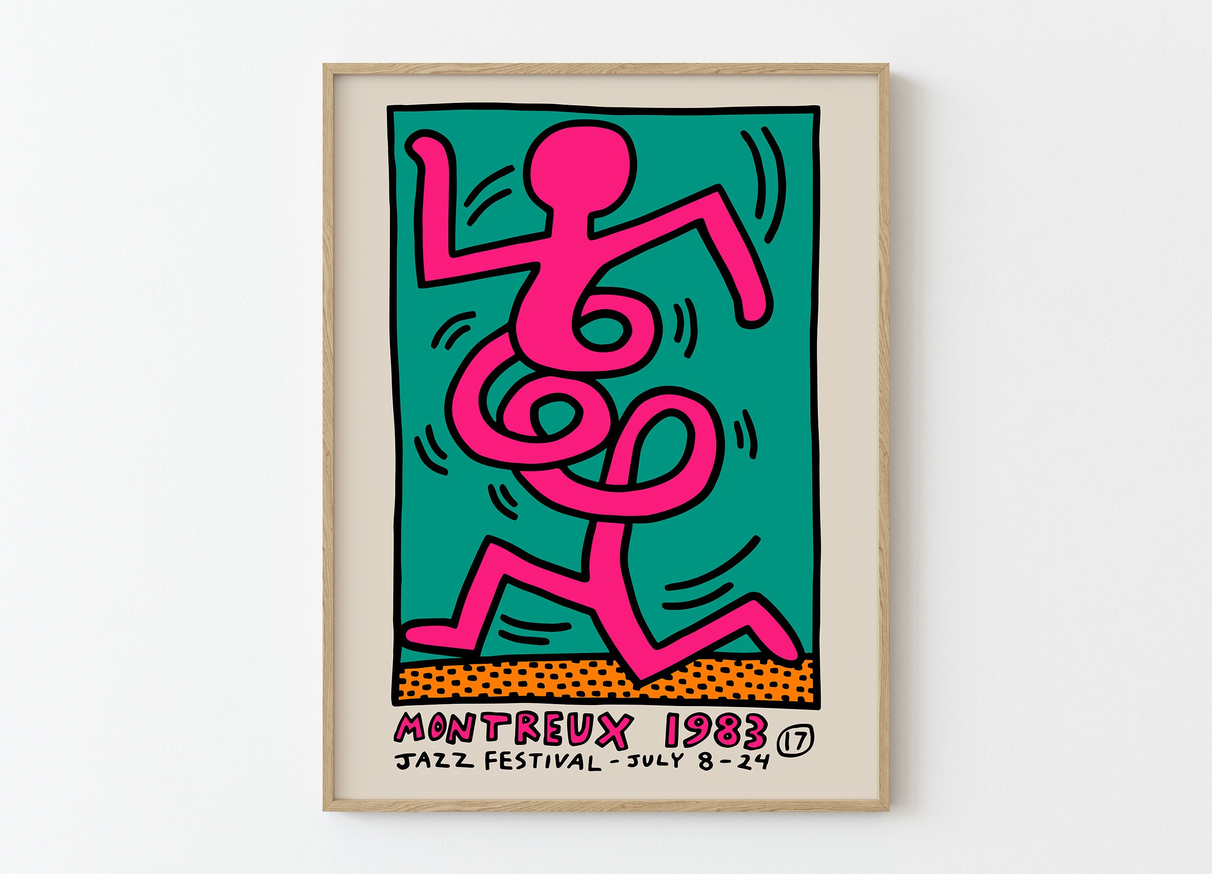 Keith Haring Pop Art Poster Keith Haring Jazz Festival - Etsy