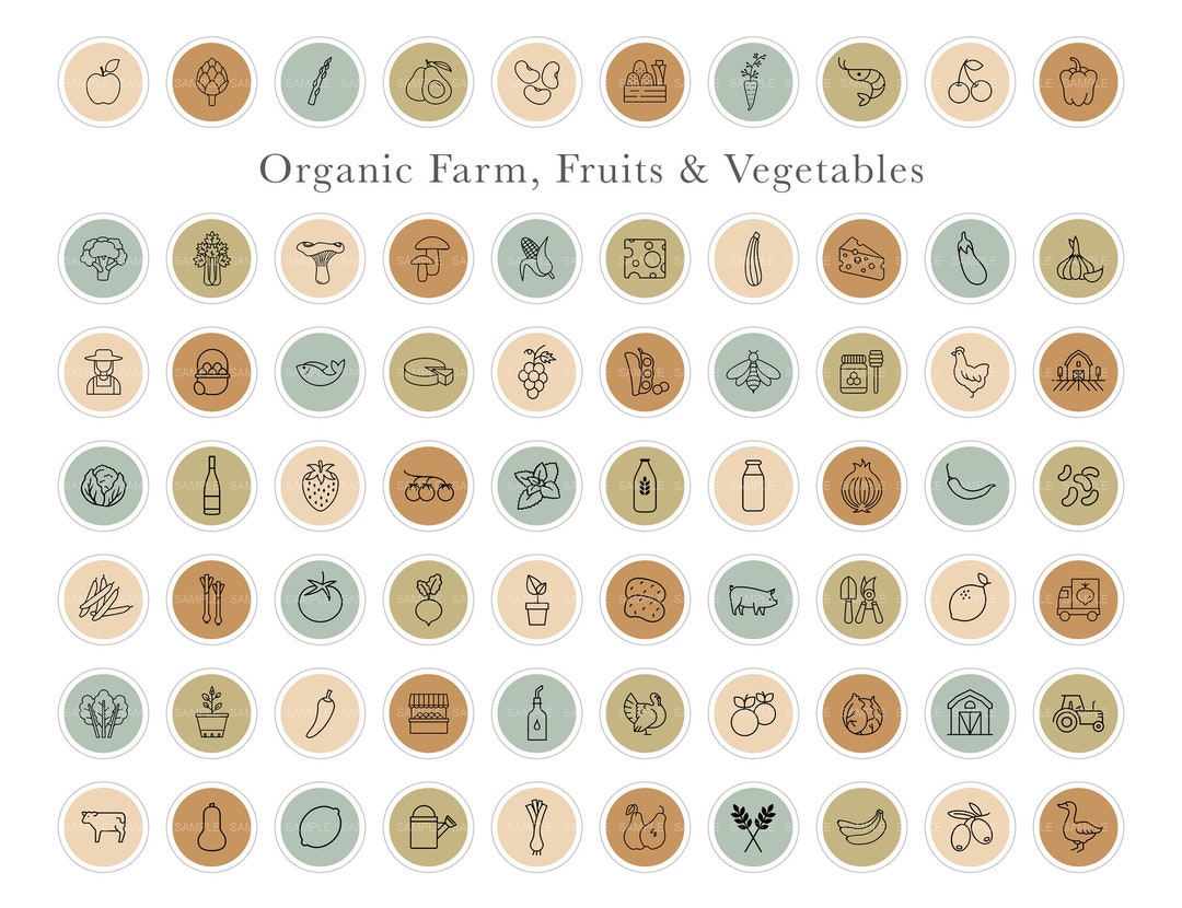 110 Organic Farm Instagram Highlight Covers | Farmer's Market Highlight ...
