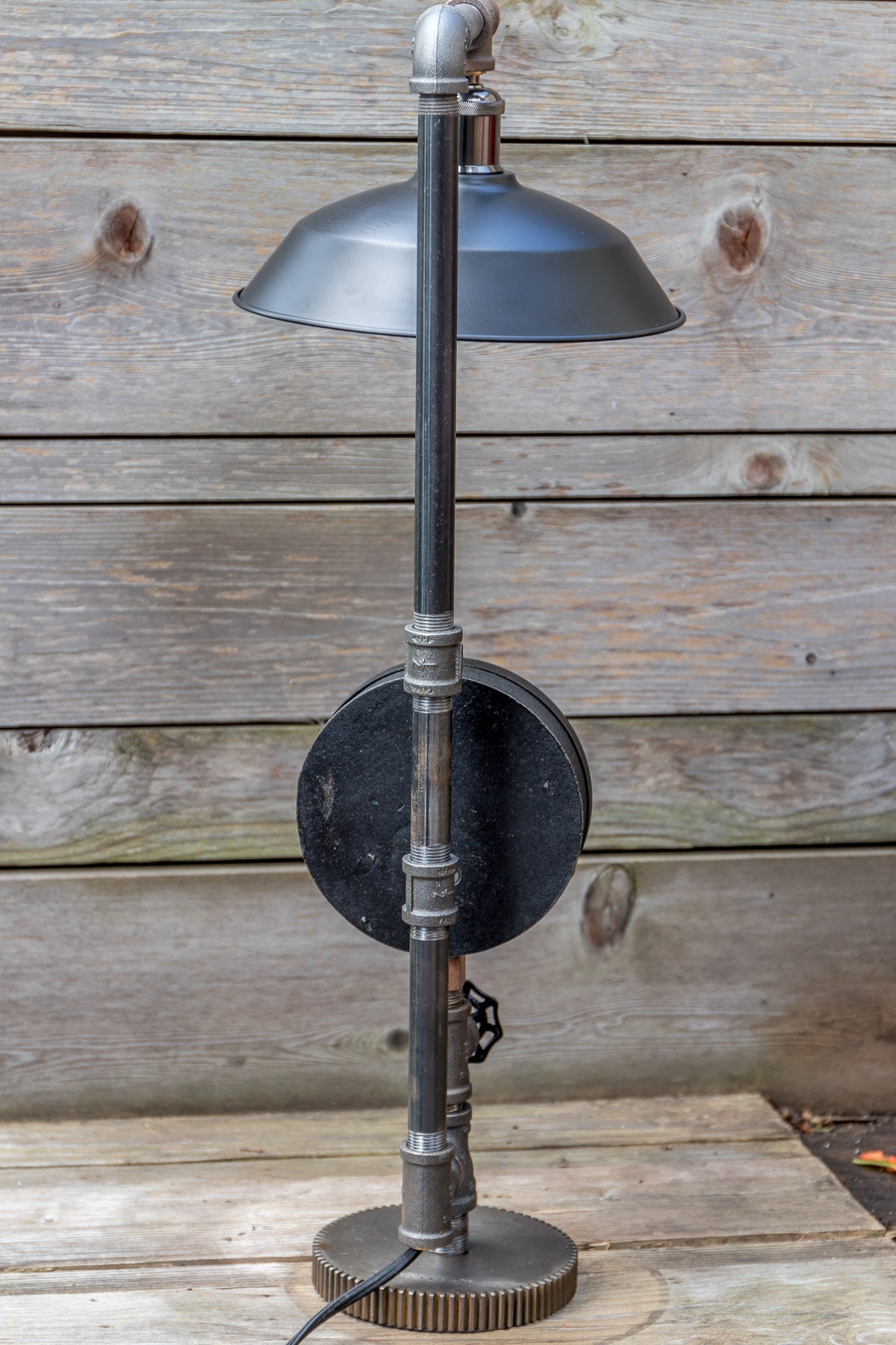 Industrial Pipe Table Lamp - Edison Style – Valve Handle - Vintage ...