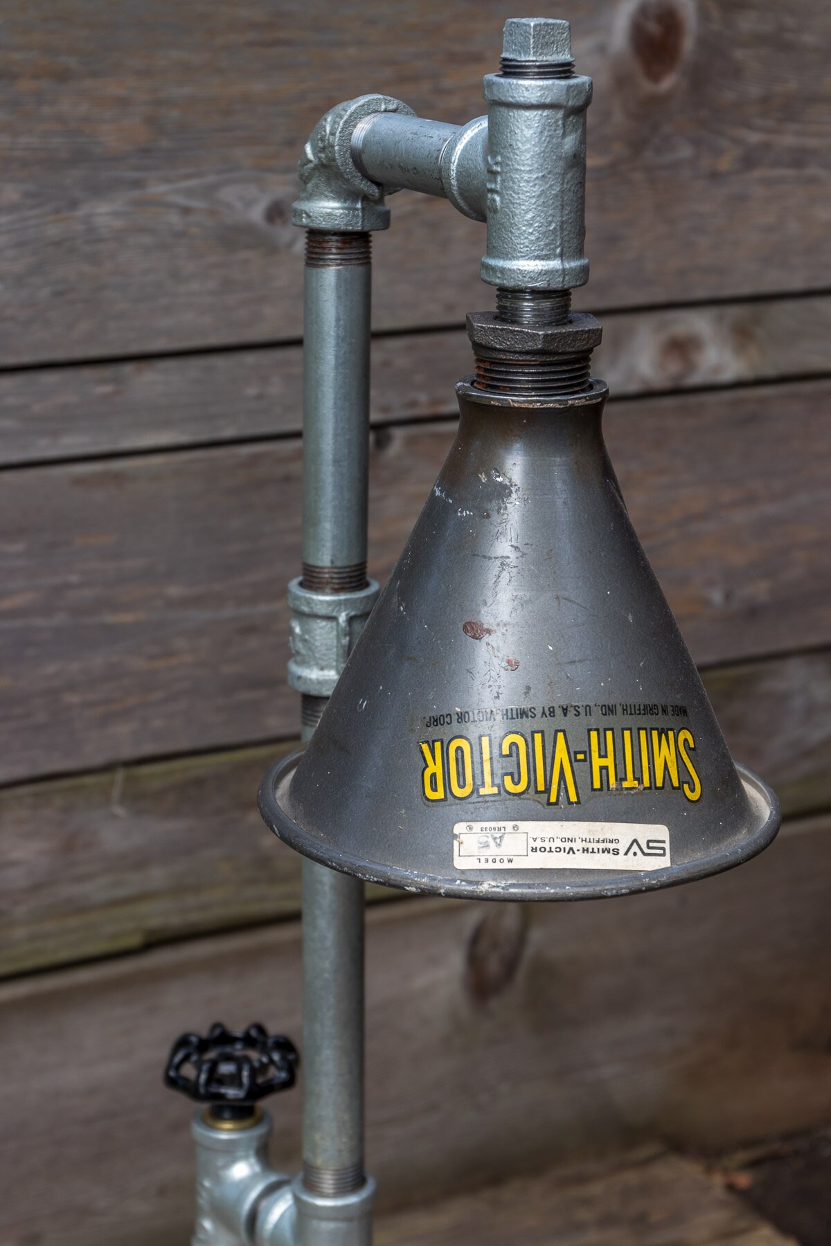 Industrial Pipe Table Lamp - Edison Style – Valve Handle - Steampunk ...