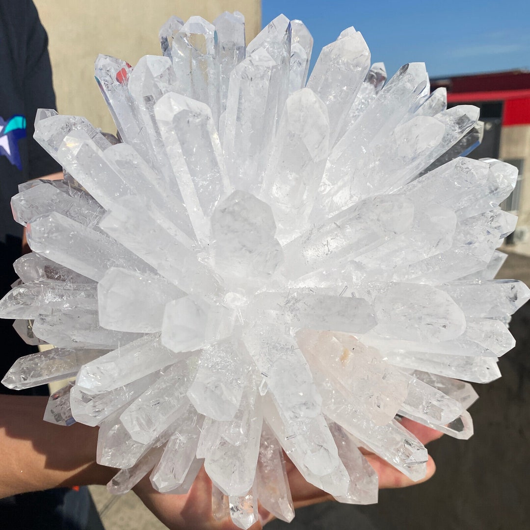 7800g Natural White Phantom Quartz Crystal Cluster Specimen - Etsy