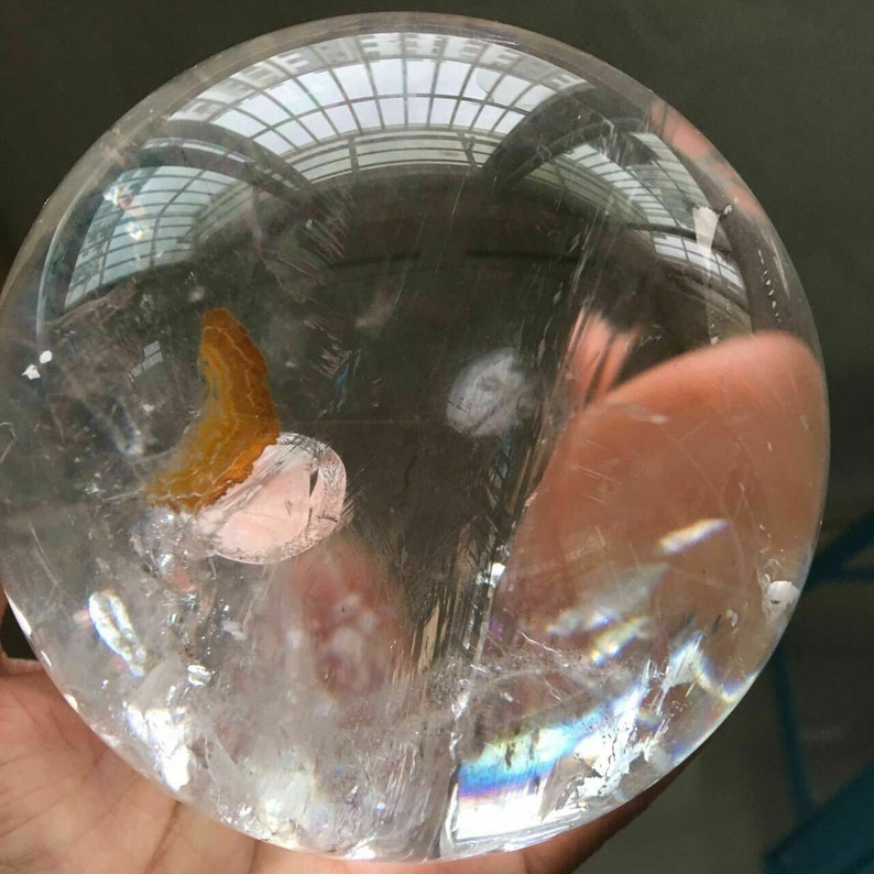 1880g Natural Clear Rainbow Quartz Crystal Gemstone Sphere - Etsy