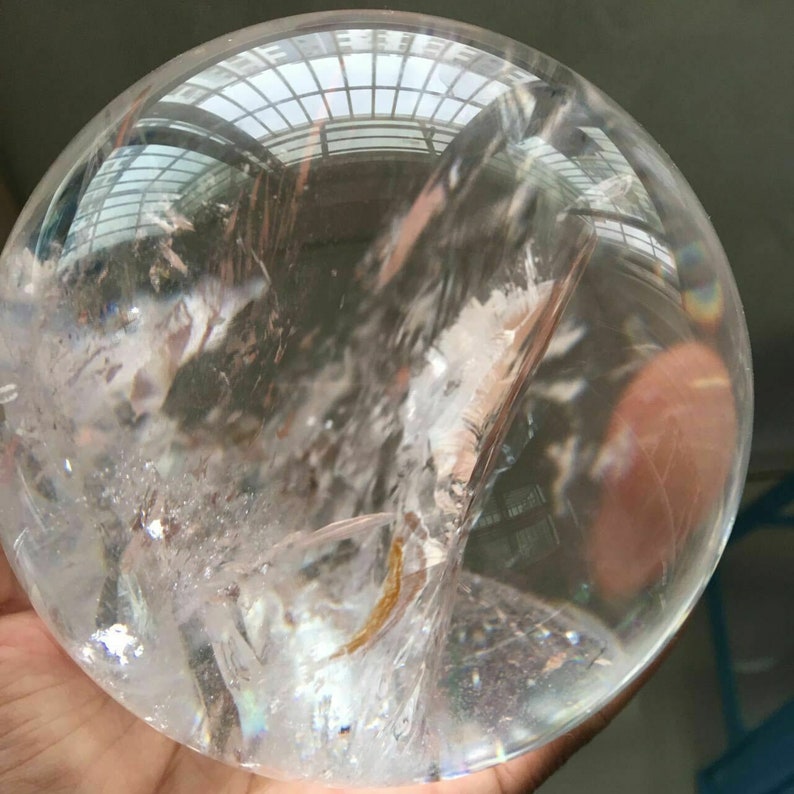 1880g Natural Clear Rainbow Quartz Crystal Gemstone Sphere - Etsy