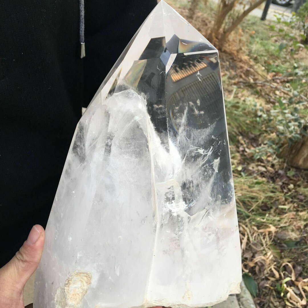 6200g Large Clear Natural Beautiful White QUARTZ Crystal Cluster ...