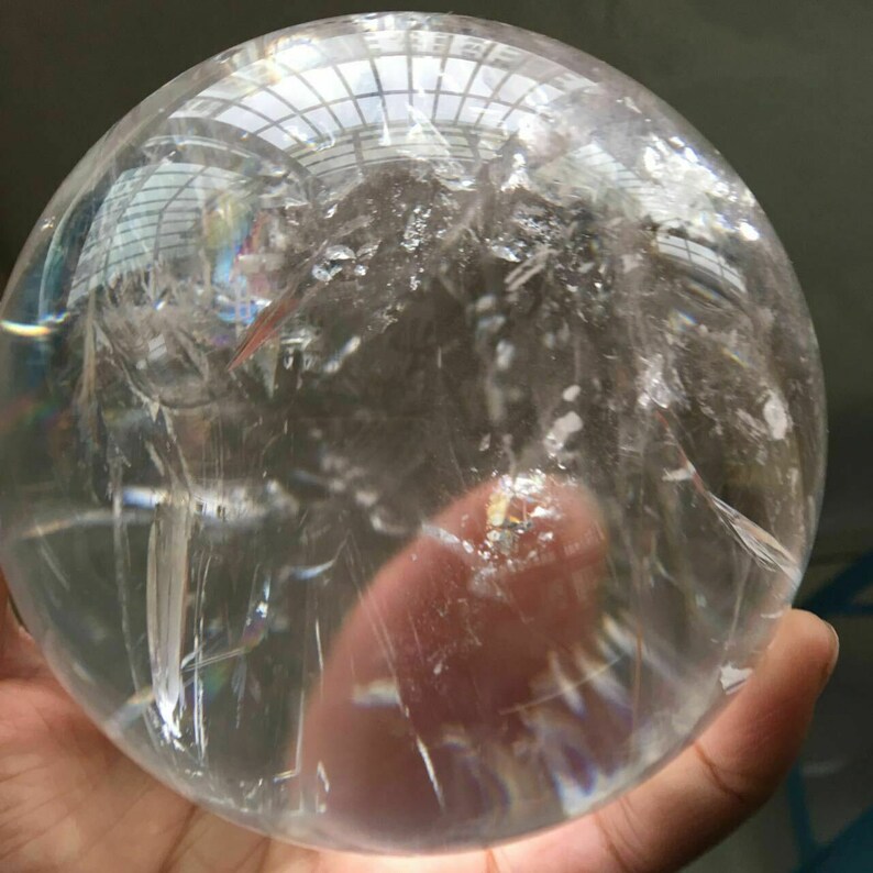 1880g Natural Clear Rainbow Quartz Crystal Gemstone Sphere - Etsy