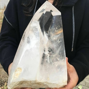 6200g Large Clear Natural Beautiful White QUARTZ Crystal Cluster ...