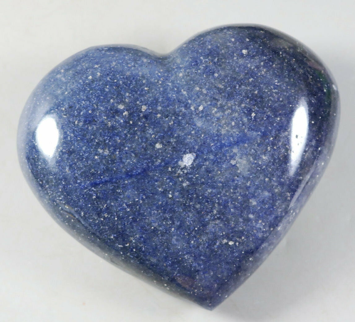 262g Polished Blue Sandstone Heart Shape Quartz Crystal - Etsy